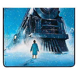 The Polar Express Christmas Train Engine Wonder Fleece Super Plush Throw Blanket 46" x 60" (117cm x 152cm)