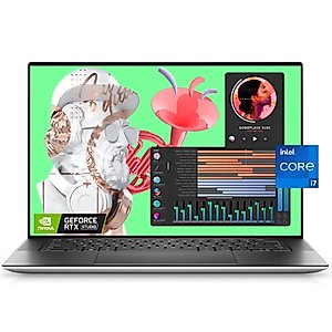 Dell Newest XPS 15 9510 Elite Laptop, 15.6" FHD+ 500 Nits Display, Intel i7-11800H, RTX 3050Ti, 32GB RAM, 1TB SSD, IR Webcam, Backlit Keyboard, Fingerprint Reader, WiFi 6, Thunderbolt 4, Win 11 Home