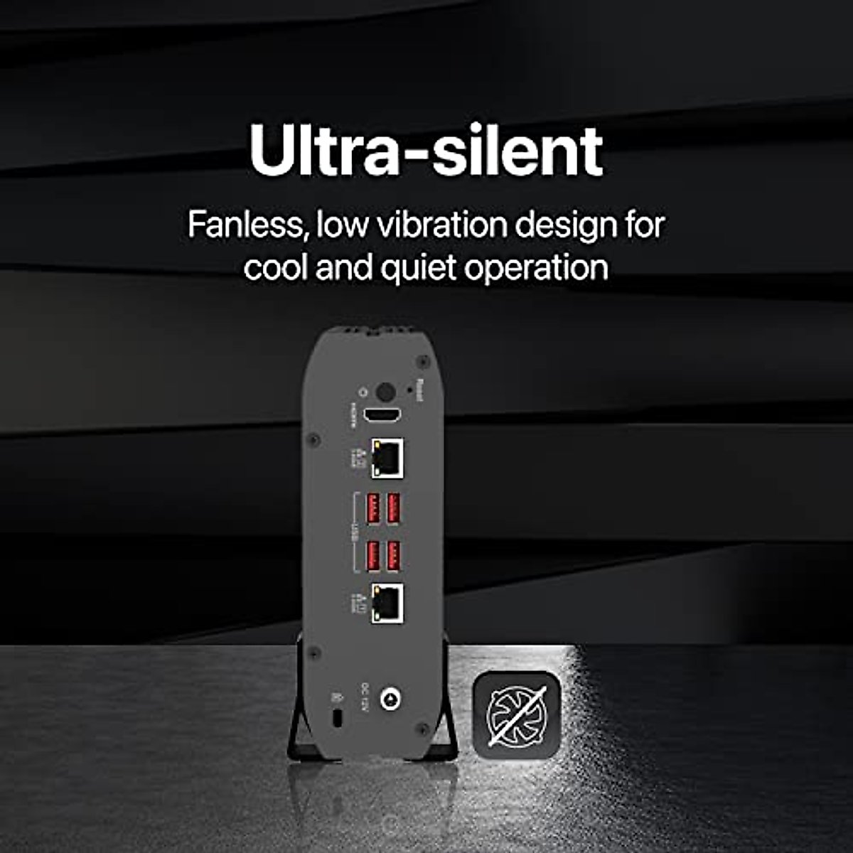 QNAP TS-410E-8G-US 4 Bay Professional fanless Desktop NAS with Intel Celeron Quad-core Processor, 8 GB DDR4 RAM and Dual 2.5GbE (2.5G/1G/100M) Network Connectivity (Diskless)