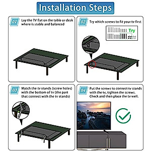 Base Stand Compatible with Onn Roku TV, Universal for Onn Roku 24" 32" 40" 43" 50" TV 100012585 100002458 100005842 100012590 ONA43UB19E04 with Screws and Instruction, Easy to Install