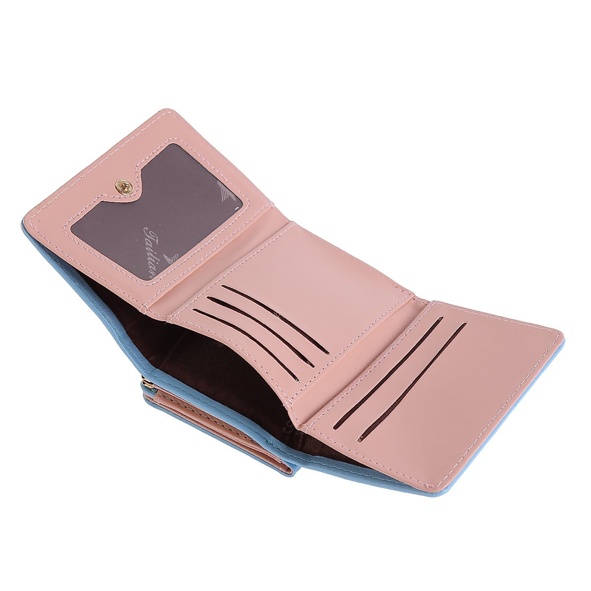 Damara Womens Metal Frame Kiss-lock Small Clutch Cards Holder Wallet,Black