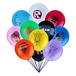 142Pcs Robot Game Theme Birthday Decorations Party Suppleis Include Banners, Tablecover, Cake Toppers, Stickers, Gift Bags, Balloons, Robot Theme Party Supplies for Kids and Game Lover