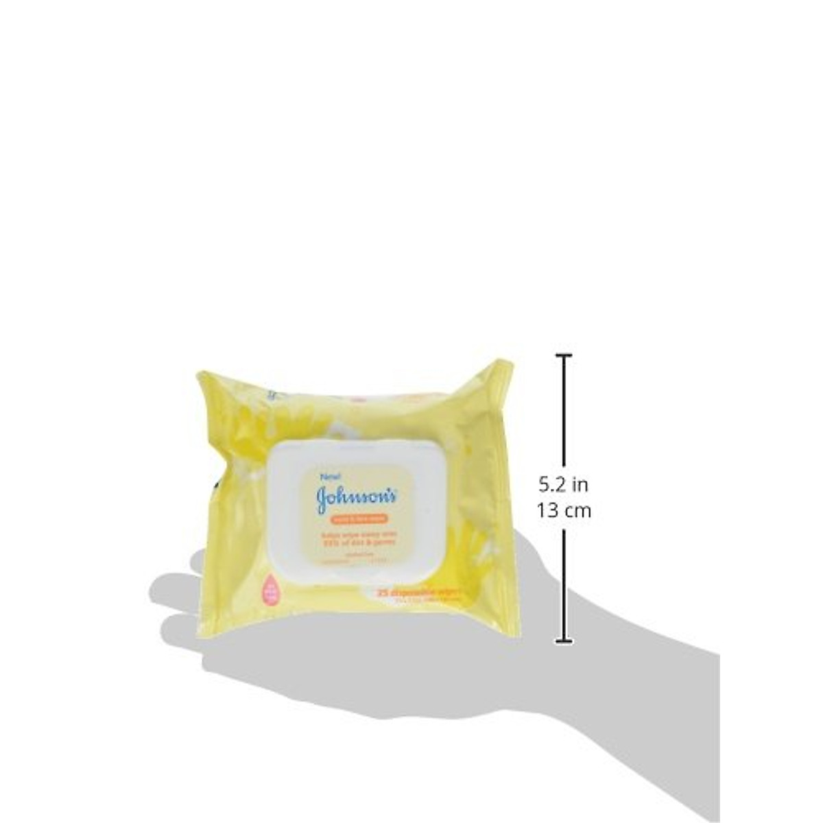 Johnson's Baby Hand and Face Wipes, 25-Count