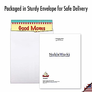 NobleWorks - Birthday with Envelope 8.5 x 11 Inch, Design Greeting Card for Relative Happy Birthday Greetings - Lick Beaters Birthday Mother J9866BMG