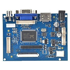 LCD Driver Board, Universal 40 Pins 9V-24V HDMI VGA 2AV Input LCD Controller Board, for AT070TN92 LED Panel AT065TN14