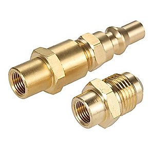Aupoko 1/4 inch RV Quick Connect Adapter Conversion Fitting, Propane Quick Disconnect Conversion Kit Replacement for Weber Q 100, 1000, 200, 2000, 1200, 2200 Portable Gas Grill