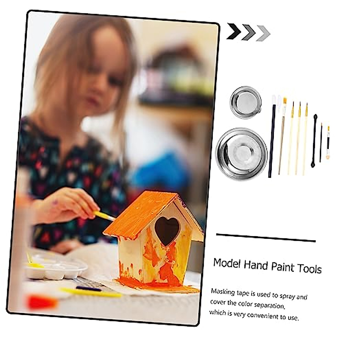 VILLCASE 3 Sets Model Coloring Kit Detail Small Black Brush Drawing Paint Detail Brush Mini Paint Brushes Hair Set Mini Models Craft Coloring Set Model Hand Paint Tools Models Paint Set