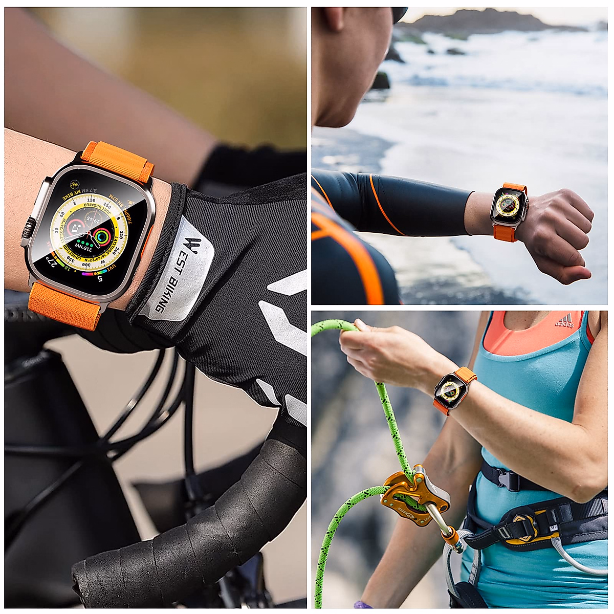 Smiling 3 Pack Tempered Glass Screen Protector with Auto-alignment Installation Frame Compatible with Apple Watch Ultra 2 (2024,2023)/Ultra 49mm, Waterproof HD Screen Protector