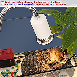 XJhoma Reptiles Habitat Sun Heat Lamp Bulb UVA/UVB Used on E27 Lamp Light Base(Not Included) [Power:50W, Voltage:220V, 4PCS]