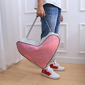LIOOBO Unisex Ice Skate Bag Mesh Cloth Tote Bag Skating Triangle Shoulder Bag for Roller Skates Inline Skates Pink