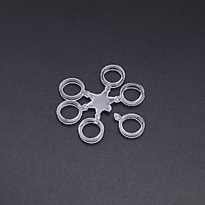 ECSiNG 300PCS Pellet Bait Bands Elastic Bands for Carp Fishing Hair Rigs Hooks Carp Coarse Terminal Tackle Carp Fishing Accessories Transparent 5mm 7mm 10mm