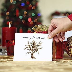 Hying Christmas Background Clear Stamp for Card Making, Tree Branch Transparent Rubber Stamp for Bullet Journal DIY Scrapbook Decoration