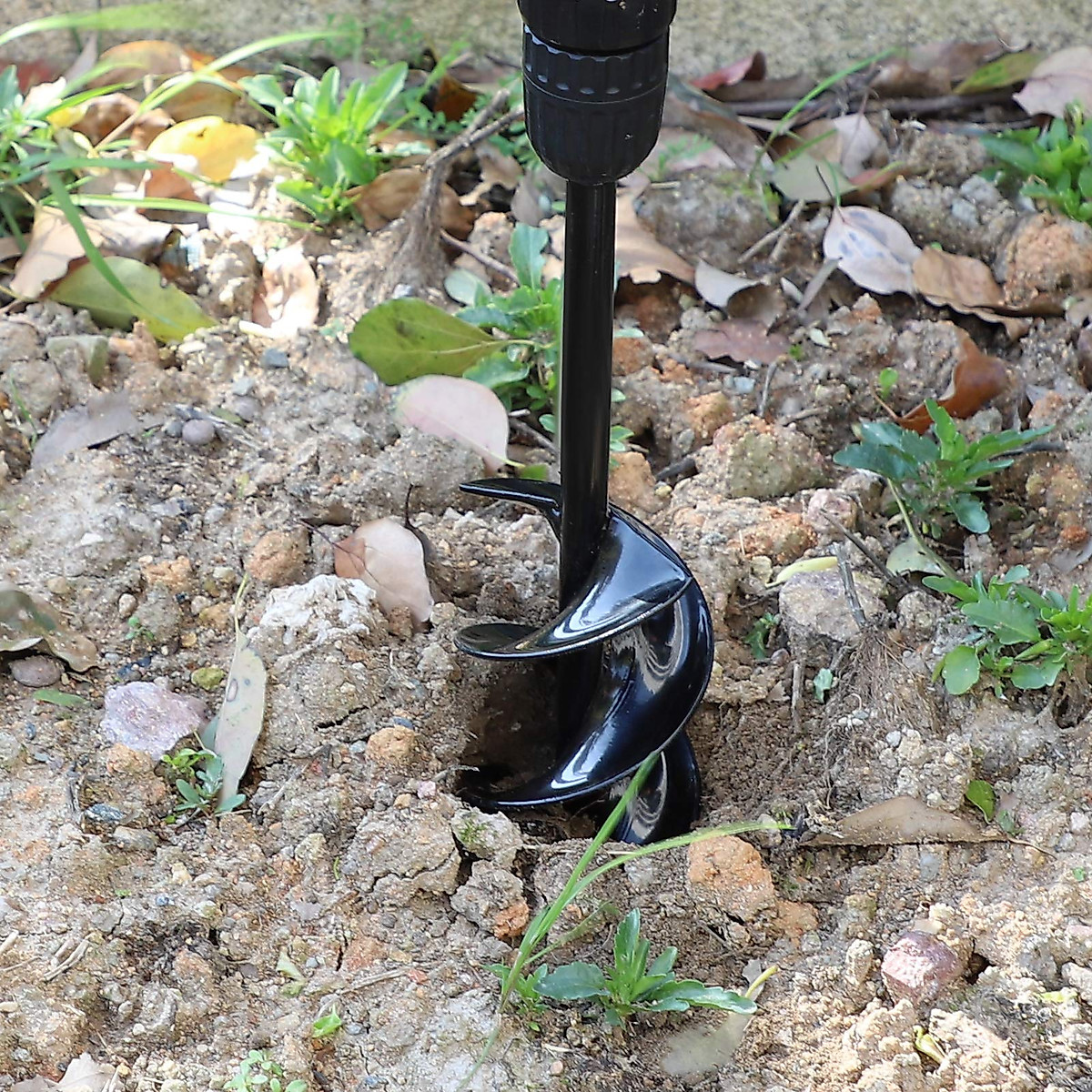 Auger Drill Bit for Planting 3"x12" Upgrade Garden Auger Spiral Drill Bit Bulb Planter Auger Post Hole Digger Garden Spiral Hole Drill Soil Auger Planting Auger for Hex Driver Drill Solid Shaft