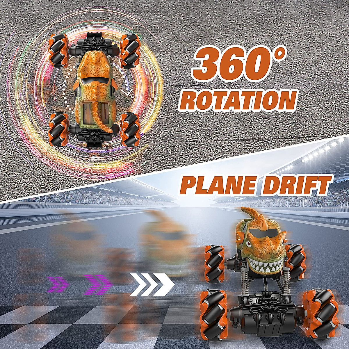 Toys for 5 6 7 Years Old Boys, Toy Cars 360°Rotating Remote Control Car for Boys Age 5 6 7 8, 2.4GHz Monster Truck RC Drift Car for 5-8 Year Old Boys, for 5-8 Years Old Boys Girls