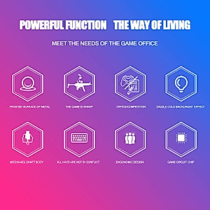 YSCP Typewriter Style Mechanical Gaming Keyboard LED Backlit Wired with Blue Switch Retro Round Keycap 104 Keys Keyboard (White 104 Keys LED)