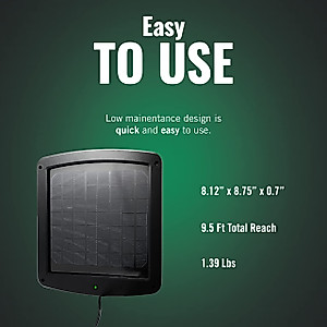 Battery Tender 5 Watt Solar Panel 12V Battery Charger with Charge Controller - IP67 Weatherproof - Windshield or Handlebar Mountable - Included Ring Terminal Cable or OBD II Connector - 021-1172