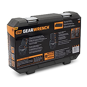 GEARWRENCH 15 Piece 3/8inch Drive 6 Point Universal Impact Socket Set, Metric - 84918N
