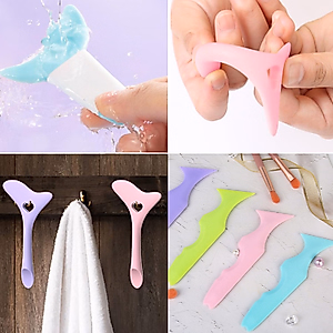 3 Pcs All In One Eyeliner Stencils Silicone Winged Tip Eyeliner Aid Mascara Shield Applicator Guard Pads Eyebrow Pencil Stencil Multifunctional Eye Makeup Tool (Blue)