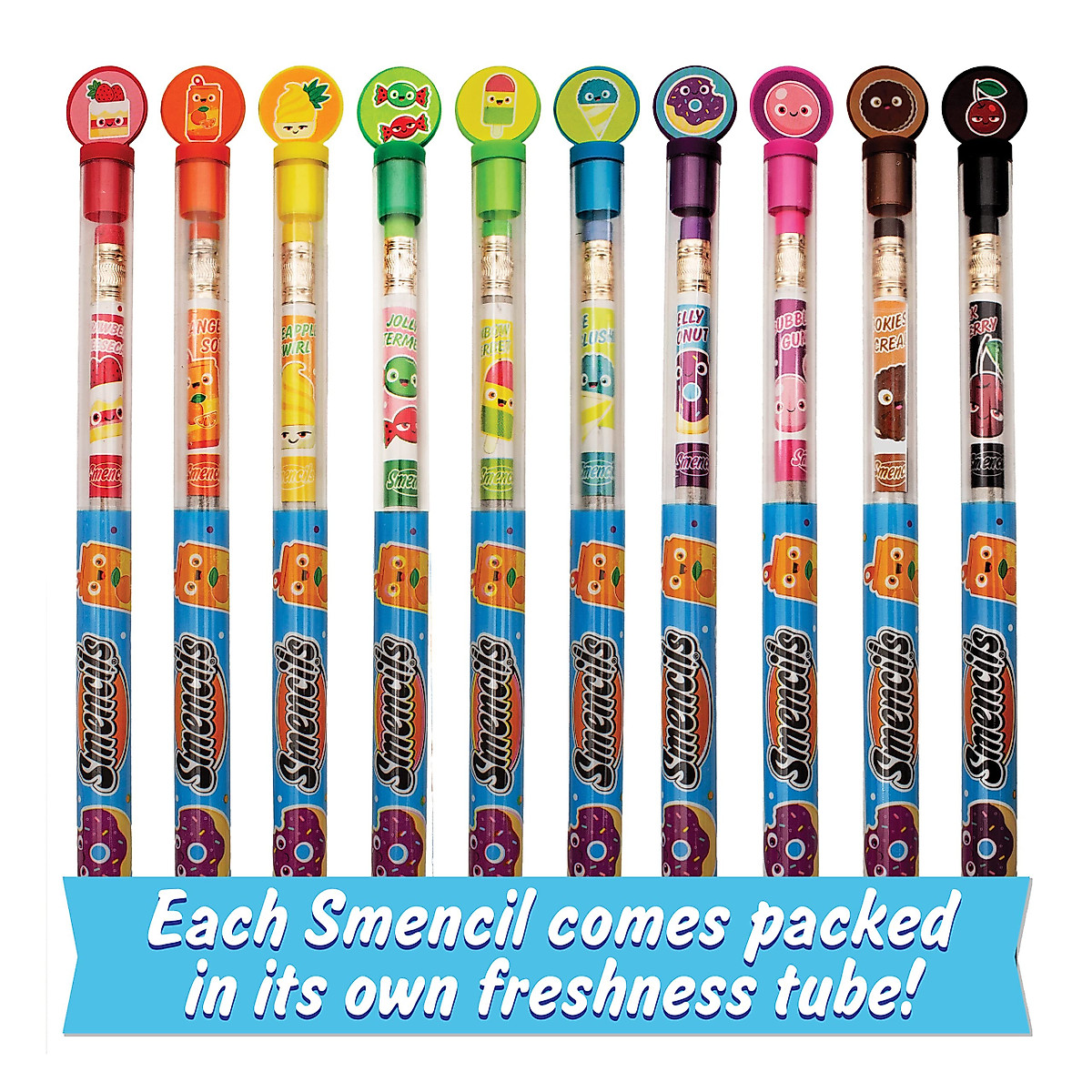 Graphite Smencils Cylinder - HB #2 Scented Pencils, 50 Count, Gifts for Kids, Party Favors, Classroom Rewards