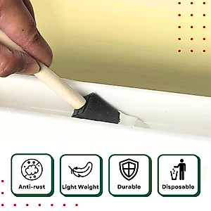 PANCLUB Foam Paint Brush Set I Sponge Brush Paint I 1 Inch - 25 Pack I with Wood Handles I Great for Art, Varnishes, Acrylics, Stains, Crafts