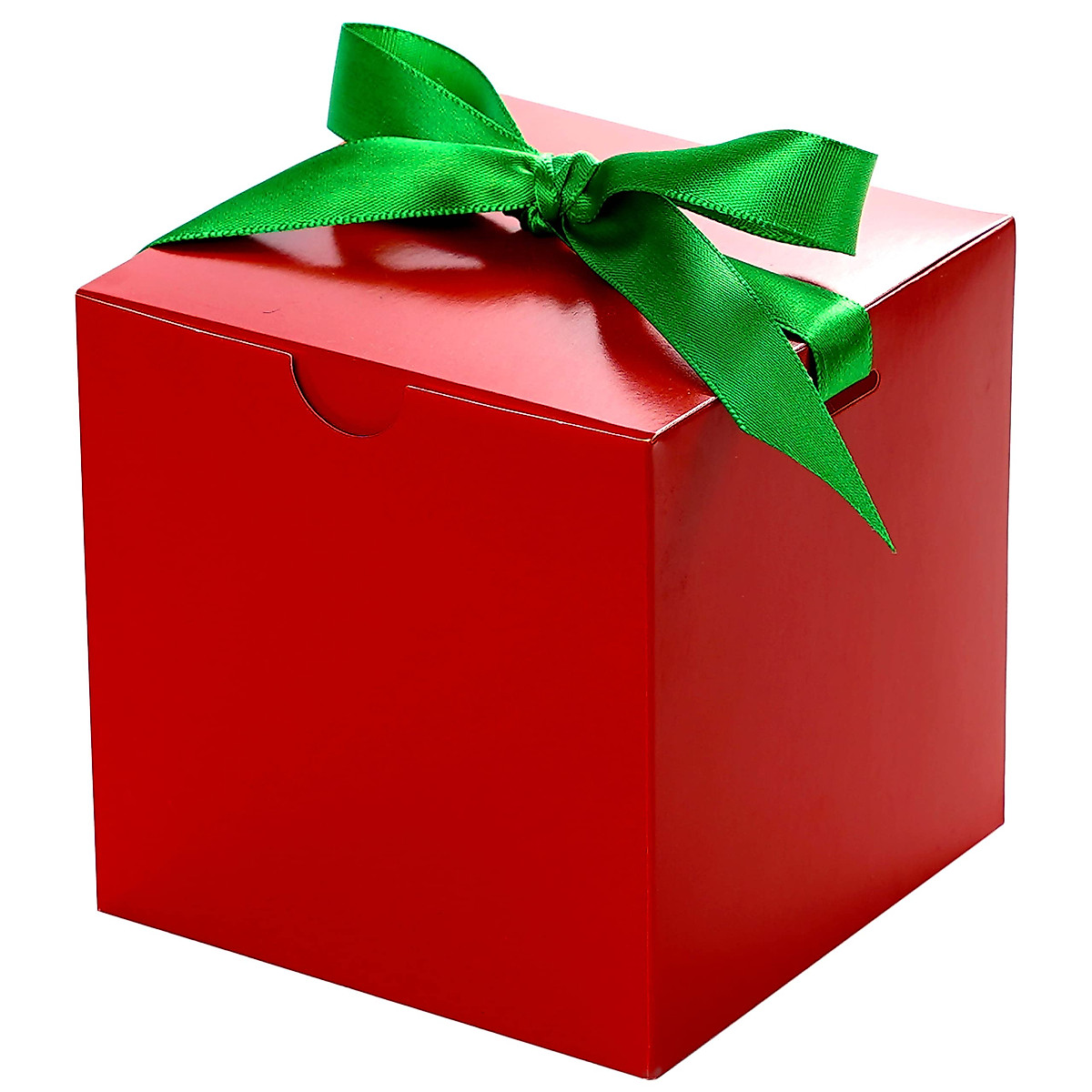 UnicoPak 4x4x4 Christmas Red Gift Boxes 50 Pcs, Holiday Gift Boxes Small Gift Boxes with Lids for Gift Ornaments, Candles, Mugs, Crafting, for Birthday, Party, Christmas Boxes for gifts