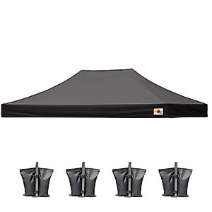 ABCCANOPY Replacement Canopy Top for Pop Up Canopy Tent (10x20, Black)