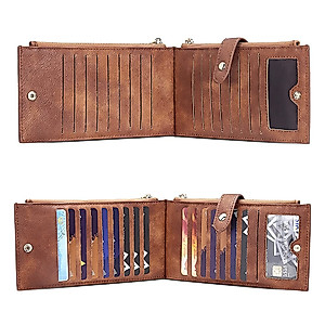 CLUCI Leather Backpack Purse for Women Bundle with Large Wallet