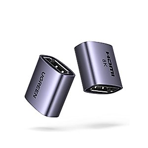 UGREEN HDMI Coupler 2 Pack, 8K@60Hz HDMI Female to Female Adapter HDMI 2.1 Connector 3D 4K@120Hz Extender Compatible with HDTV Roku Stick Chromecast HDMI Cable Laptop PC, Grey