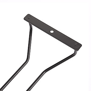 Dianoo 2pcs Wine Glass Rack Under Cabinet Black, Metal Wine Glass Holder, Stemware Rack Under Shelf, Wine Glasses Storage Hanger, 24.5cm