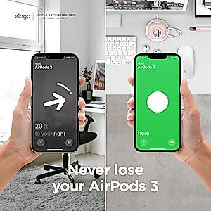 elago Snapshot Compatible with AirPod Case with AirTag Holder (AirPods 3) - Cute Camera Design with Keychain, Durable Silicone, Supports Wireless Charging - Tracking Device Not Included