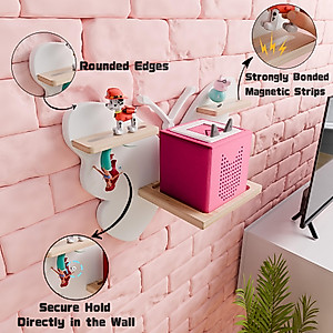 Eostbe Butterfly Tonie Shelf for Tonie and Tonie Box - White Magnetic Tonie Wooden Floating Shelf for Tonie Storage, Cute Tonie Wall Shelf for 8-12 Tonie Figures,Tonie Box Shelf Wall Mounted for Kids