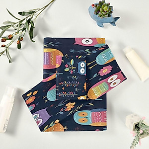 Flradish Cute Owls Towels 3 Pack Bath Towels for Bathroom Set Soft Cotton Highly Absorbent Lightweight & Quickdry Towel Set 1 Bath Towel,1 Hand Towel,1 Washclothe