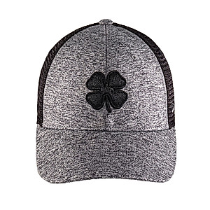 Black Clover Lucky Heather Mesh Grey Flex Cap, Black/Grey/Black Mesh (L/XL)