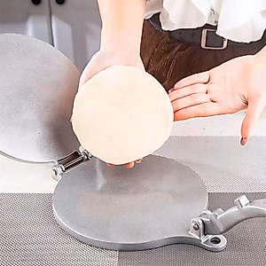 Tortilla Press Aluminum Alloy Tortilla Press Flapjack Machine Crepe Machine Pancake maker cast aluminum tortillas homemade pancakes (6in，Sliver)