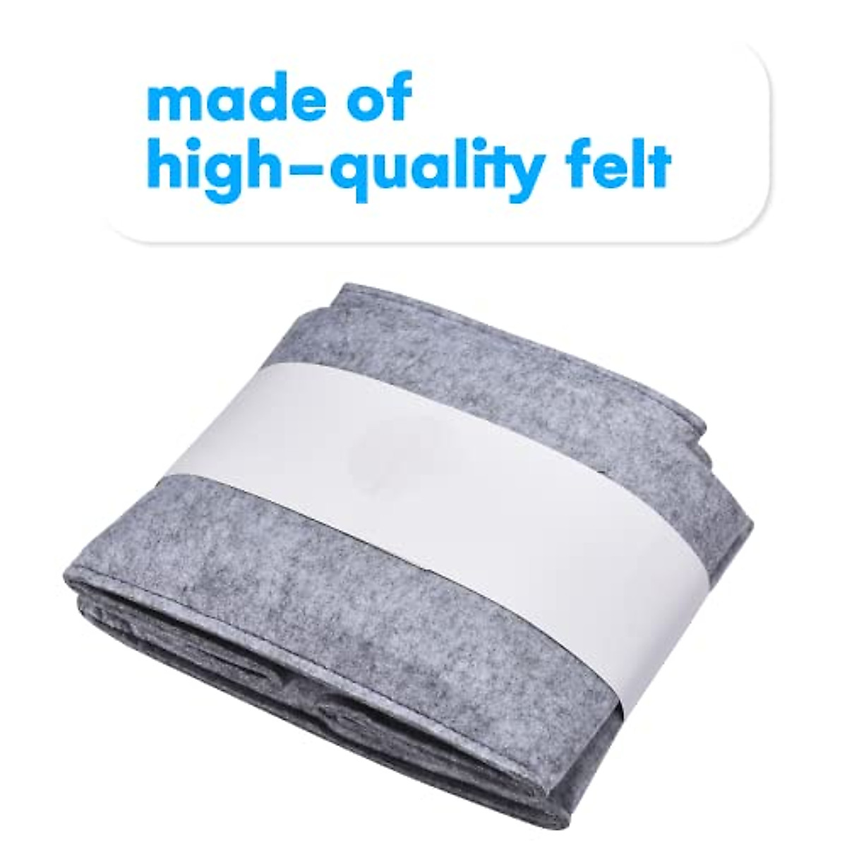 JTJ Sourcing Felt Storage Organizer - 7x10x10-Inch Baby Clothes Drawer Organizer - Dividers and Storage Division Box for Socks and Underwear - Nursery Organization Bins and Dresser Box - Set of 3