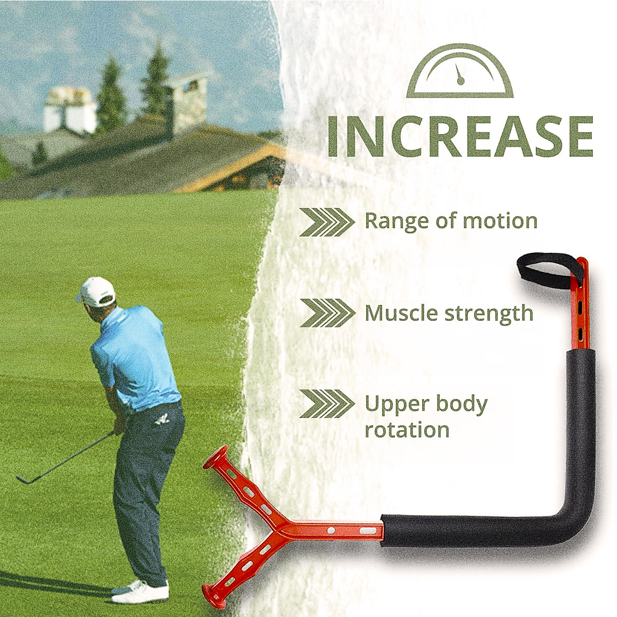 VeraDelaCruz Golf Swing Motion Trainer, Golf Swing Trainer - Golf Swing Training Aid - Golf Practice Posture Correction - Golf Practice Equipment - Golf Trainer - Golf Aids - Golf Gifts for Men