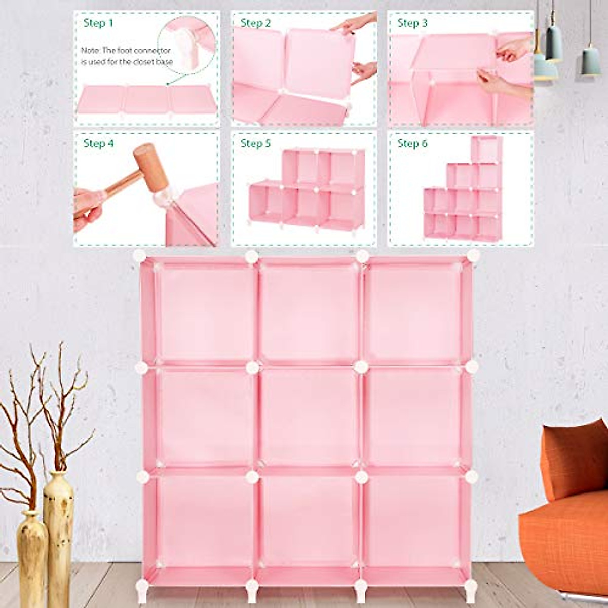 TomCare Cube Storage 9-Cube Book Shelf Storage Shelves Cube Organizer Closet Organizer