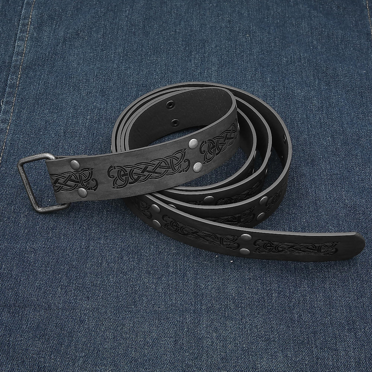 Joymiao Viking Belt for Men - Renaissance, Cosplay, Celtic Ring, Dark Knight & Ren Faire Accessory
