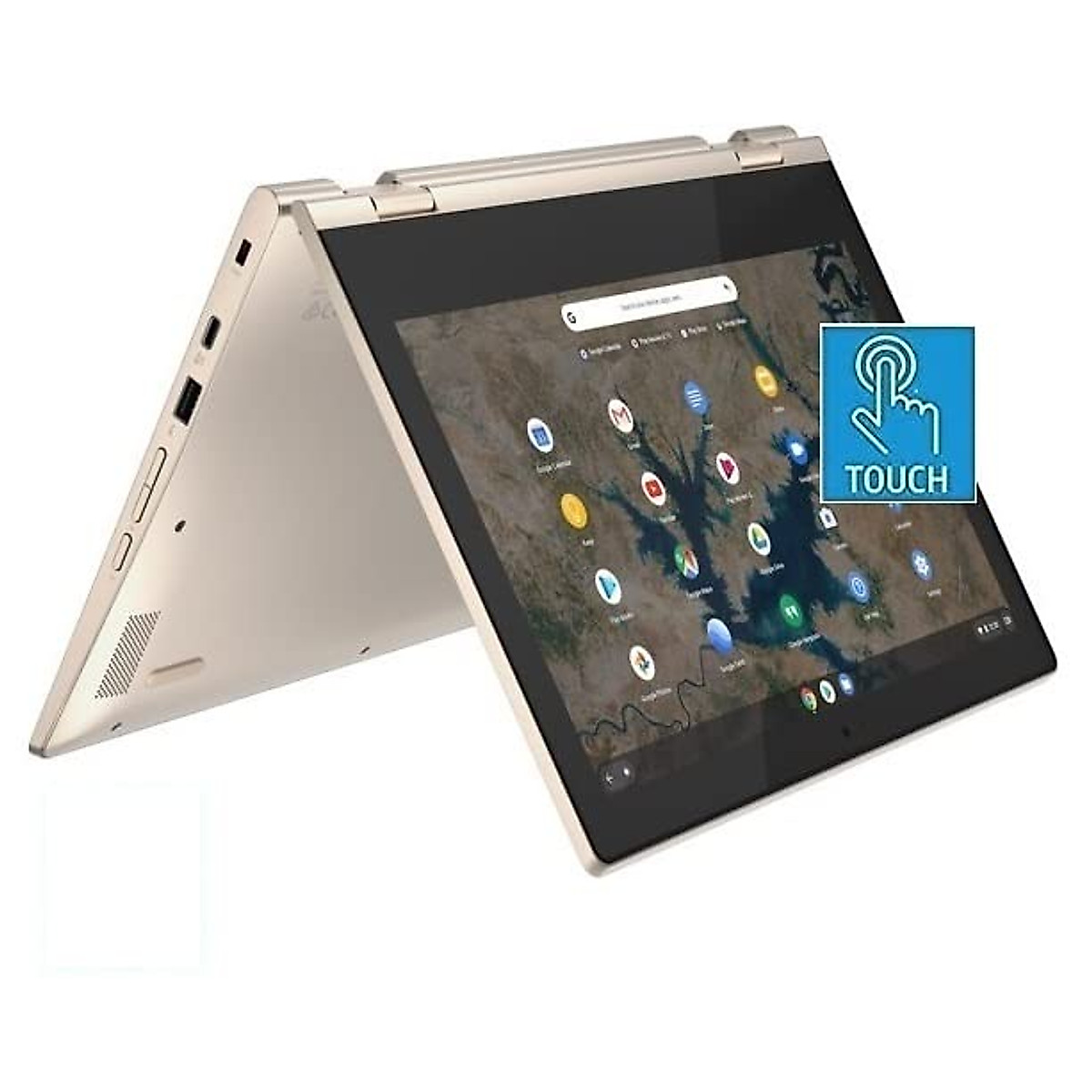 Lenovo Flex 3 2-in-1 Chromebook Laptop, 11.6" HD Touchscreen, Intel Celeron N4020 CPU, 4GB RAM, 96GB Storage(32GB eMMC + 64GB Card), WiFi, Bluetooth, Webcam, Chrome OS, Almond | TGCD Bundle