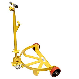 BISupply 55 Gallon Drum Dolly Barrel Wheels Barrel Dolly for 55 Gallon Drum Cart Round Dolly Steel Low Profile 1200lbs