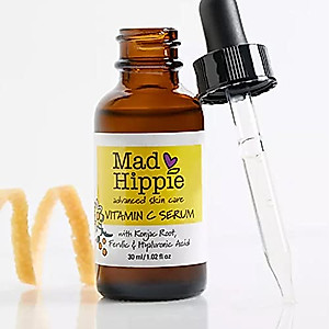 Mad Hippie Vitamin C Serum with Vitamin E, Skin Care Packed with Natural Vegan Active Ingredients, Apply Before Sunscreen or Makeup, For Healthy Glowing Skin, 1.02 Fl. Oz.