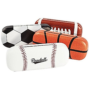 Cal Optix Hard Shell Eyeglass Case For Boys & Girls, Kids Small Glasses Case, Soccer Ball, Small / Medium