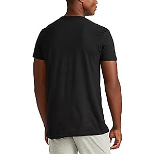 POLO Ralph Lauren Mens Classic Fit W/Wicking 3-Pack Crews Undershirt, Polo Black/Red, Large US