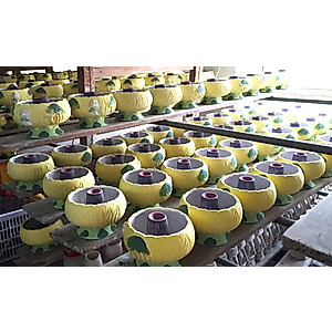 Amehla Scorpion Bowl, 32-ounce Fishbowl Tiki Mug, Hand-Painted Ceramic Island-themed Rum Punch Cocktail Glass with Flaming Volcano Lava Centerpiece