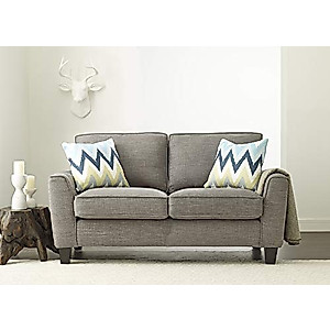 Serta Deep Seating Astoria 61" Loveseat in Light Gray