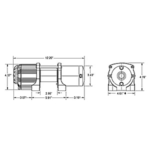 SuperATV Black Ops 2500 LB Winch Kit for UTV/ATV | Includes 50 Ft. Synthetic Rope | 12 Volt Winch | 1 HP Motor | Waterproof Seals and Solenoid | 166:1 Gear Ratio