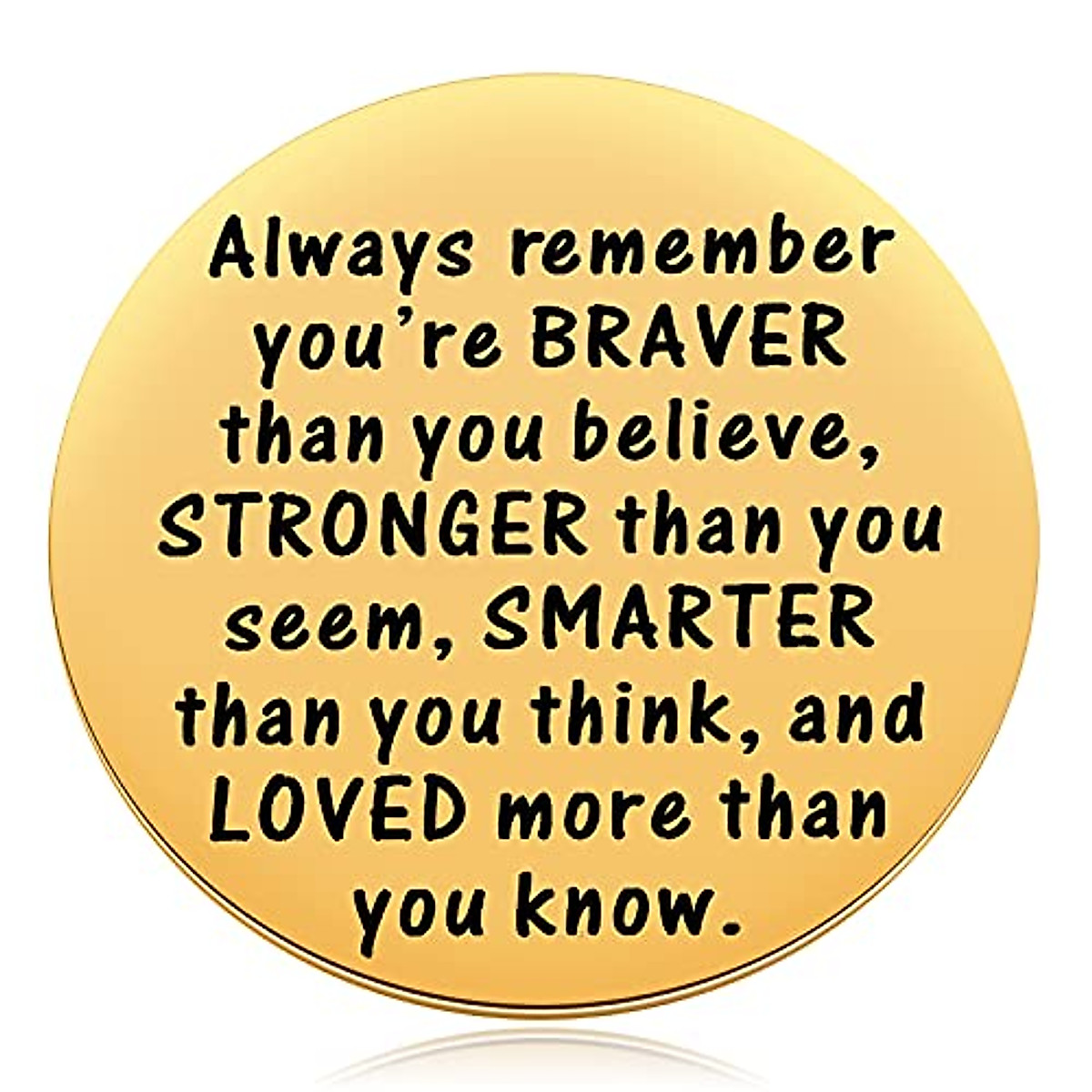 MIXJOY Pocket Hug with Message Hug Token, Isolation Gift for Someone You Love, Miss You, Thinking of You, Long Distance Relationship, 1.5", Gold