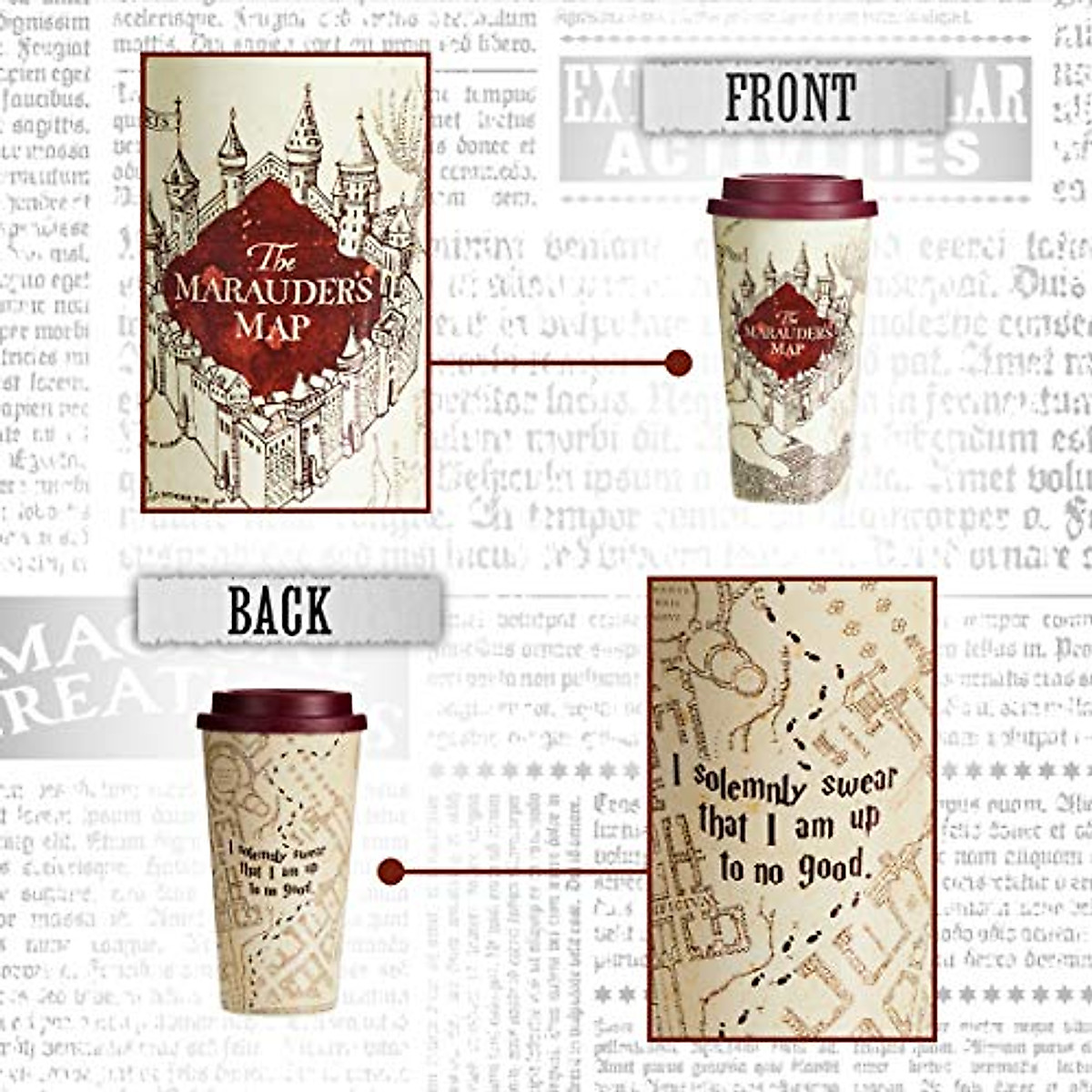 Paladone Marauder’s Map Travel Mug-Officially Licensed Harry Potter Merchandise | Amazon Exclusive