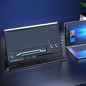 Serchou with HDMI and Type-C Interface External Expansion Screen 17.3-inch Narrow HD Display Screen Thin and Portable