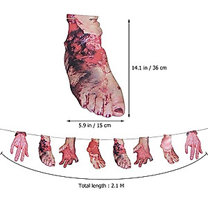 Toyvian 6 Sets Halloween Halloween body parts props scary halloween decorations Severed Feet decor Decorations Broken Body